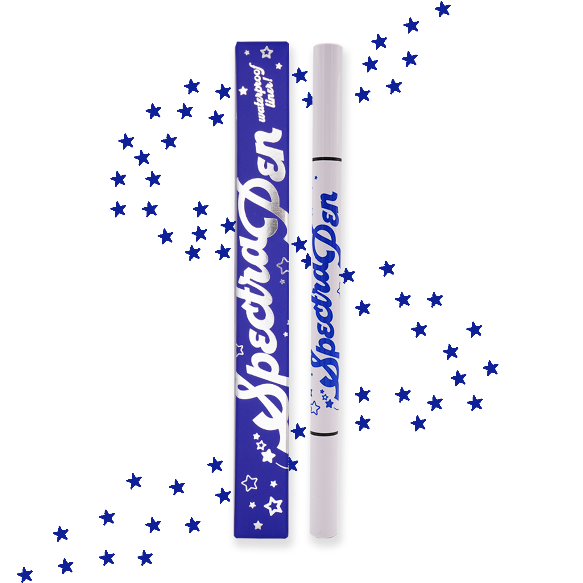 Dark Blue Spectra Pen - Star Stamp Liner - Glisten Cosmetics