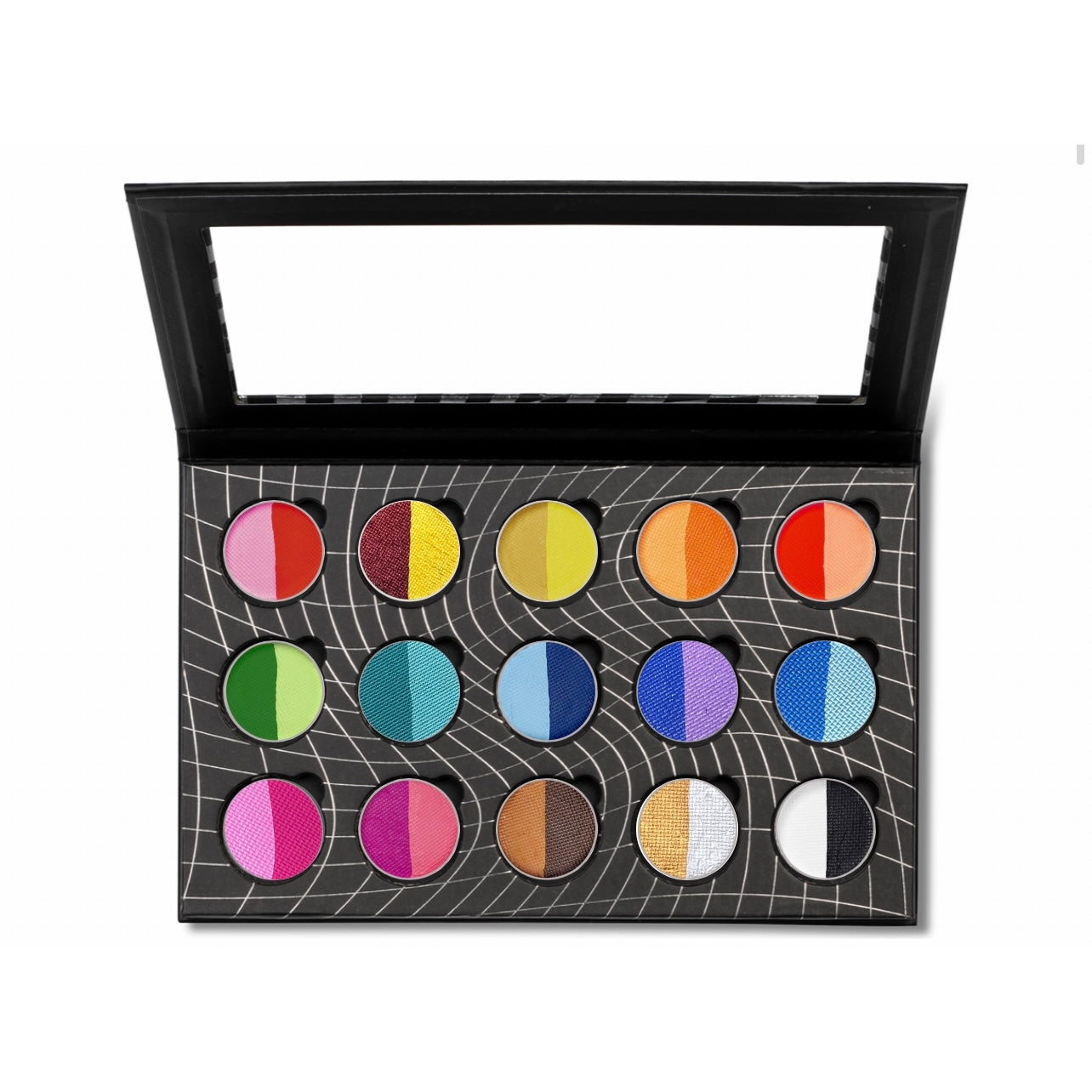 Rainbow Split 15 Pan Palette | Palettes | Glisten Cosmetics